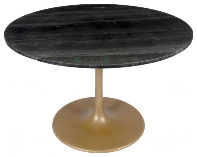 Taj Dining Table Black/Gold - Midcentury - Dining Tables - by First of ...
