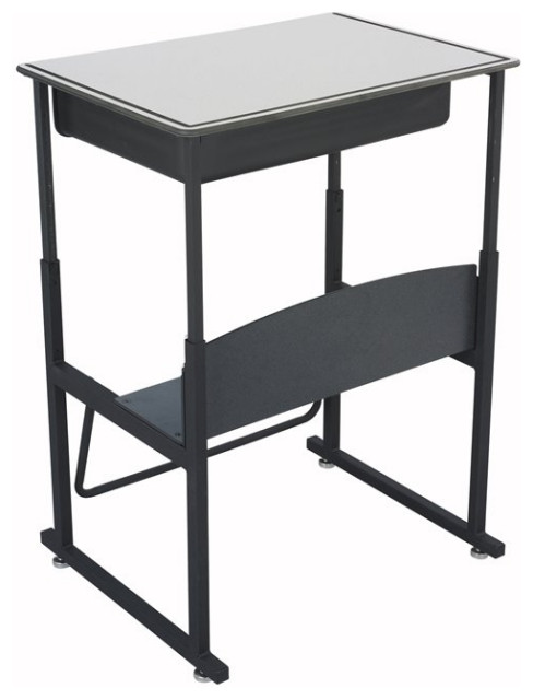 Safco Products Alpha Better Adjustable Height Black Desk 1204GR ...