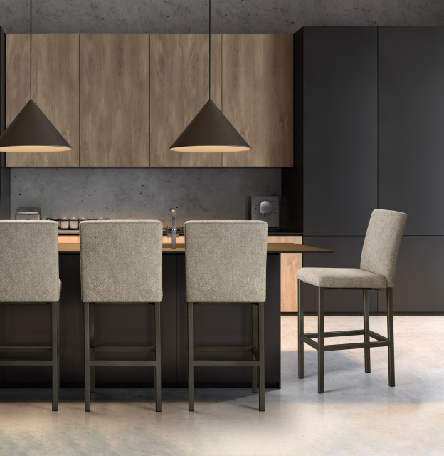 Basso Modern Stool with Back by Trica - Modern - Kitchen - Orlando - by ...
