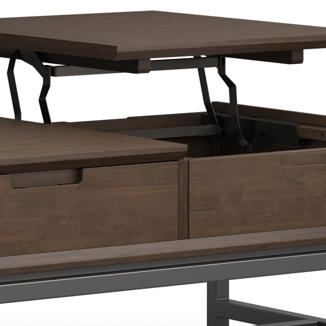 Banting Solid Hardwood Lift Top Coffee Table - Industrial - Coffee ...