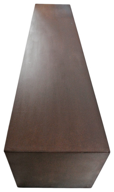 Modern Rust Finish Steel Waterfall Bench - Transitional - Accent And ...