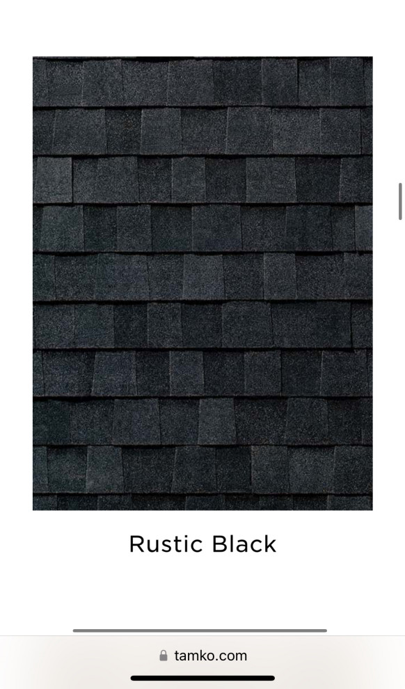 TAMKO rustic black shingles