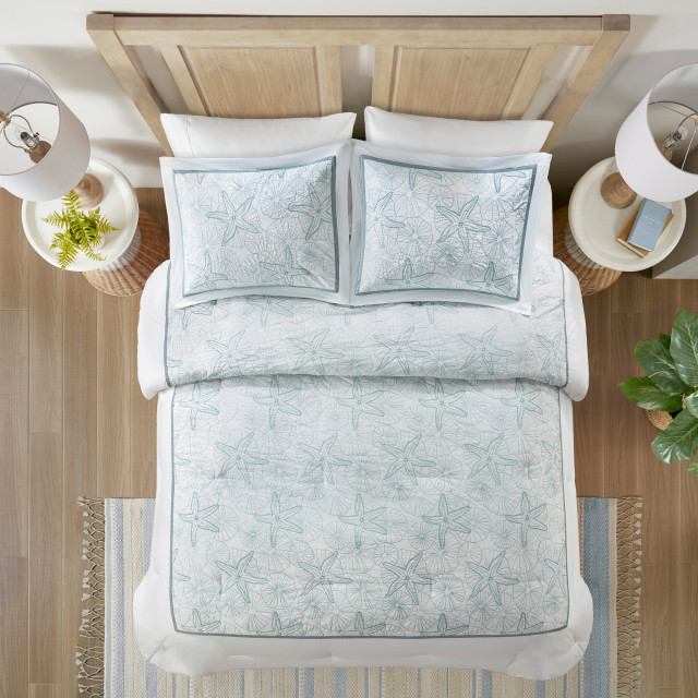Harbor House Printed Comforter Bedding Set With Embroidery, Queen ...