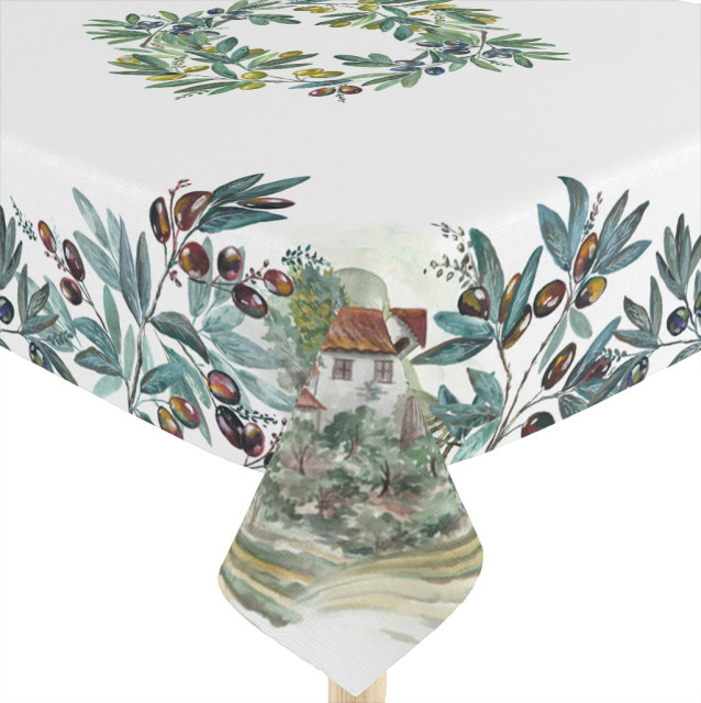 Laural Home Olive Grove 70" X 120" Tablecloth, 70" X 120" - Farmhouse ...