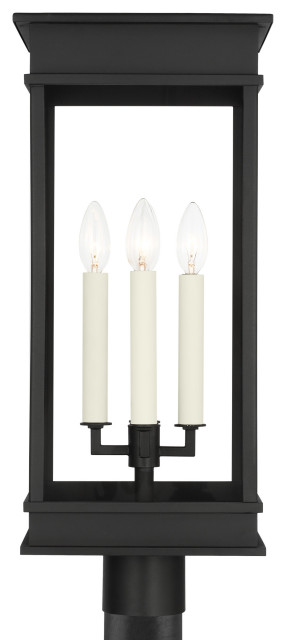 Cupertino 4-Light Outdoor Large Post Lantern, Textured Black ...