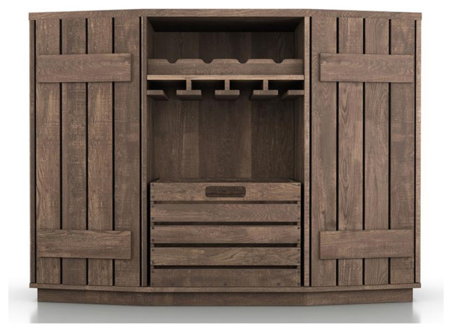 Furniture of America Layfield Wood Multi-Storage Buffet in Reclaimed ...