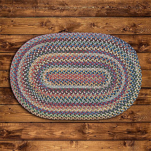Rustica Classic Multi 4' Round, Round, Braided Rug - Contemporary ...