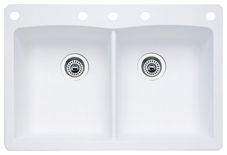 Blanco 440218 22"x33" Granite Double Kitchen Sink - Contemporary ...