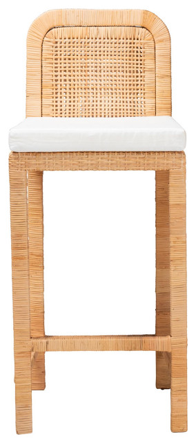 Sigurd Rattan and Mahogany - Tropical - Bar Stools And Counter Stools ...