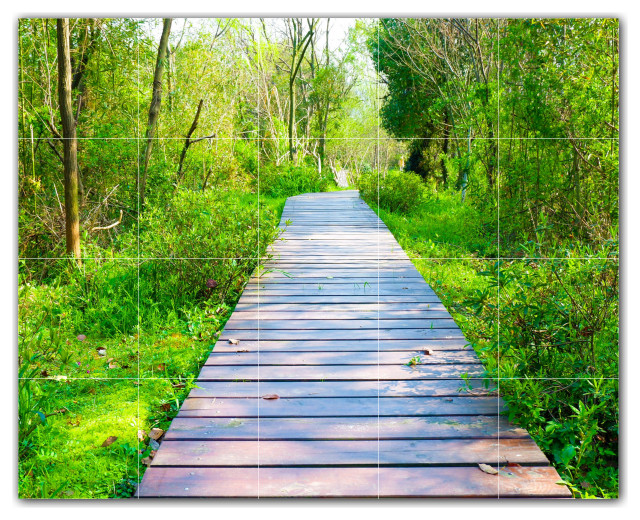 Bridge Ceramic Tile Wall Mural HZ500252, 60" Wide x 48" High ...
