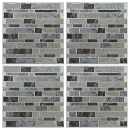 Blue Long Stone Stick Tiles, 4-Pack - Contemporary - Mosaic Tile - by ...