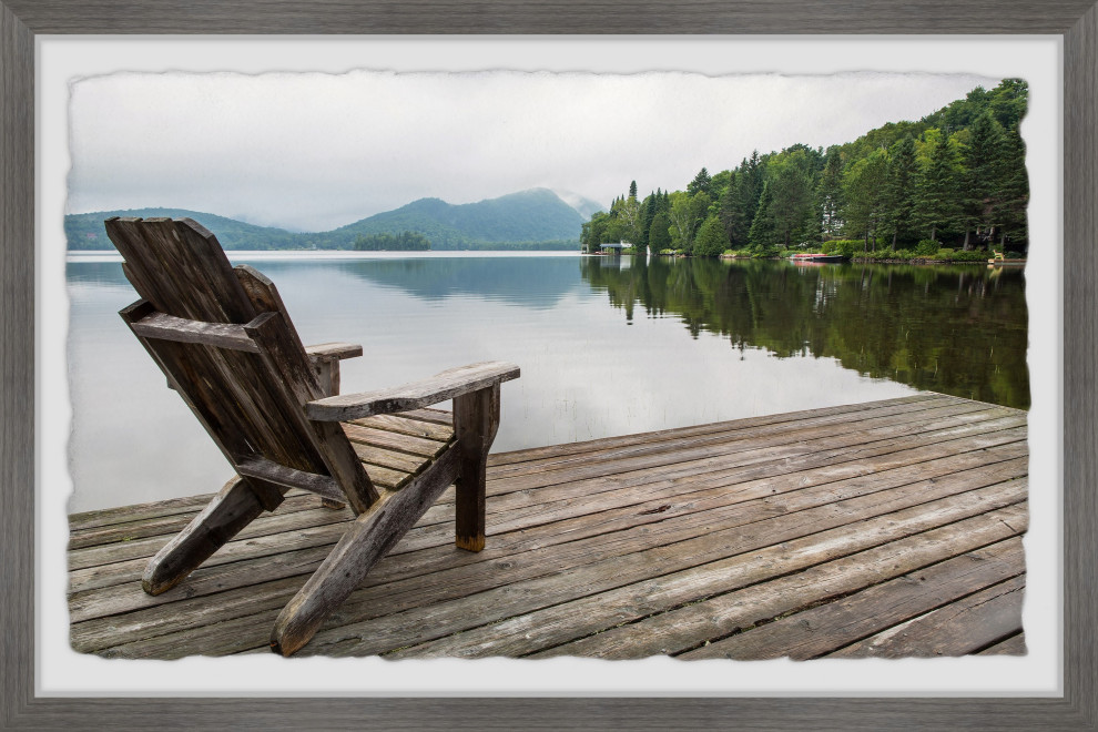 "Lone Chair" Framed Painting Print, 12"x8" - Contemporary - Prints And ...