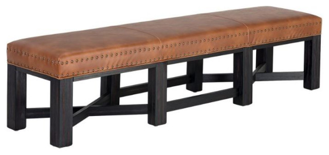 Leather Bench, Tan - Transitional - Upholstered Benches - Toronto - by ...