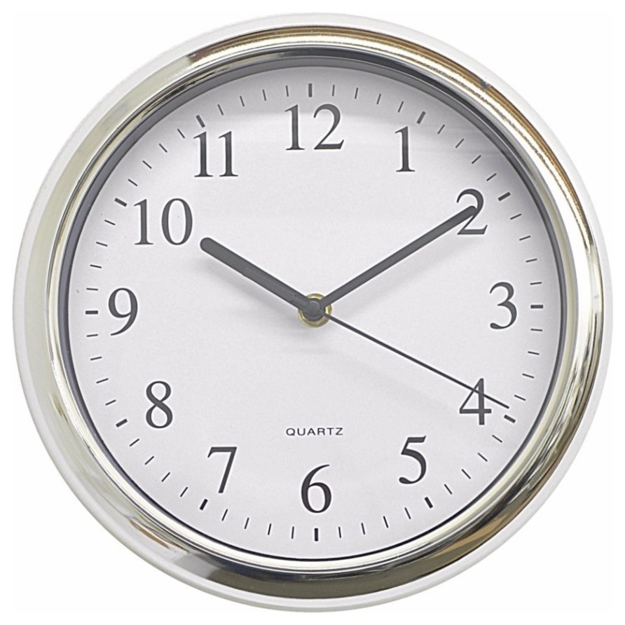 Wall Clock, Silver - Contemporary - Wall Clocks - by VirVentures | Houzz