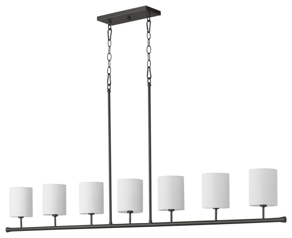 Harmony 7 Light Island Light, Matte Black - Transitional - Kitchen ...