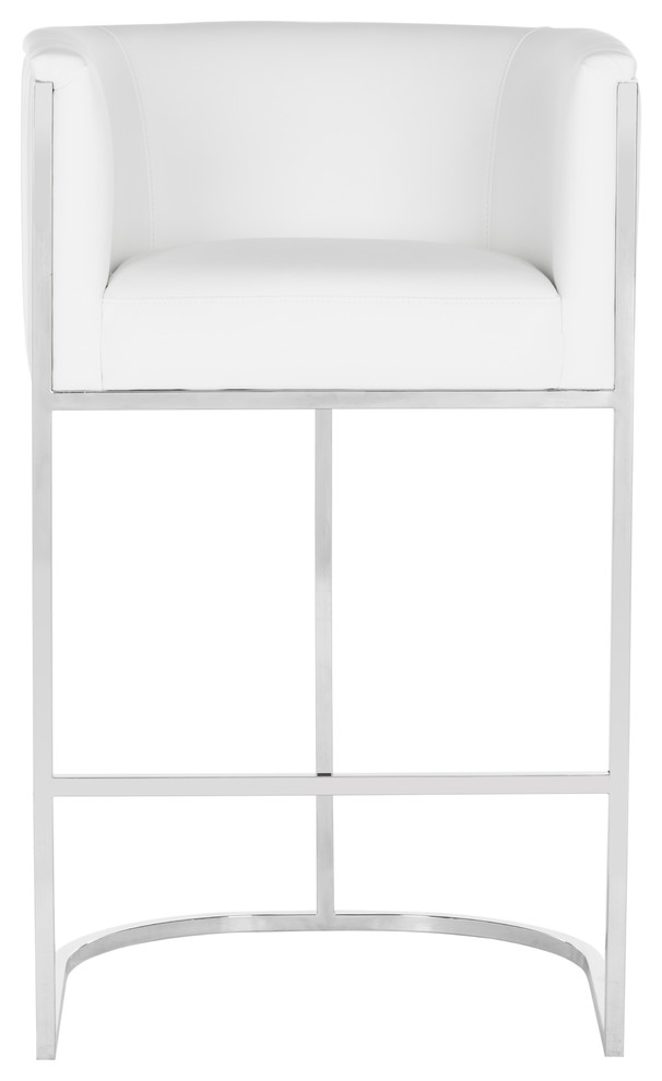 Safavieh Shiloh Leather Bar Stool, #N/A - Contemporary - Bar Stools And ...