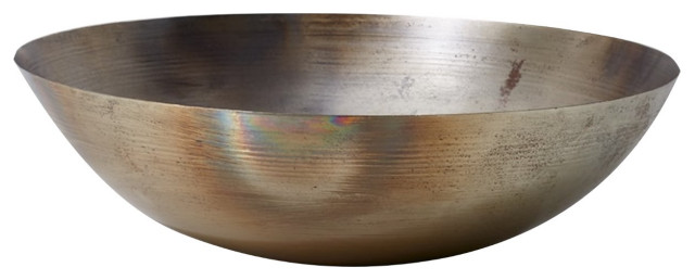 Rustic Iron Bowl, Sturdy Oil Slick Iron Bowl, 11" Oil Slick Iron Bowl ...