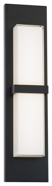 Bandeau LED Outdoor Wall Light, Black - Transitional - Outdoor Wall ...