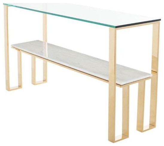 Creshon Console White/Gold - Contemporary - Console Tables - by ...