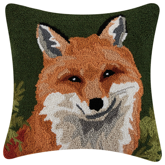 Fox Hook Pillow - Rustic - Decorative Pillows - by Peking Handicraft ...