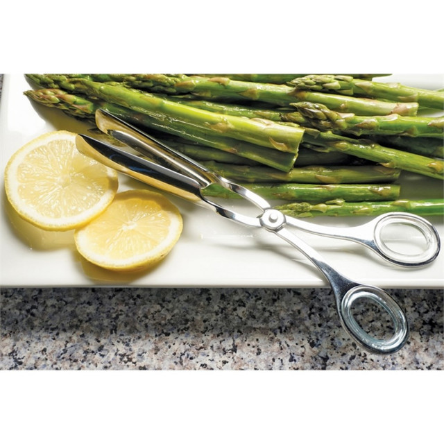 8-Inch Square Tip Kitchen Asparagus Tongs Made of Stainless Steel ...