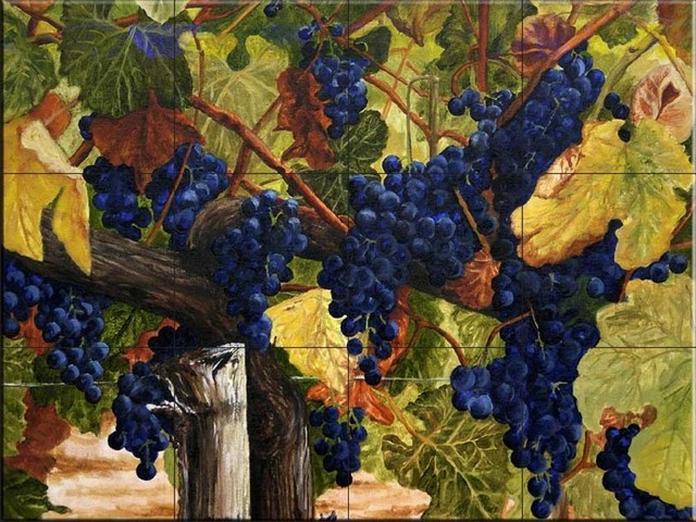 Tile Mural, Ancient Vine I by Malenda Trick, 17" x 12.75" (12 Tiles ...