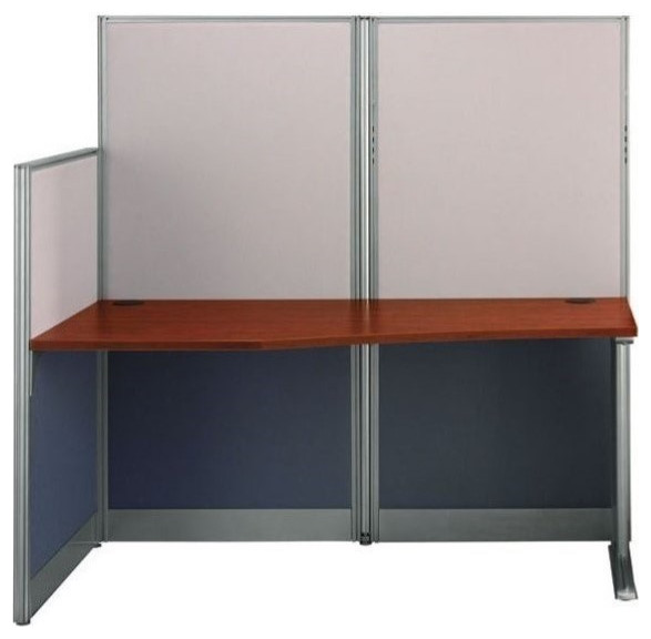 Office in an Hour 65W Straight Cubicle Desk in Hansen Cherry ...