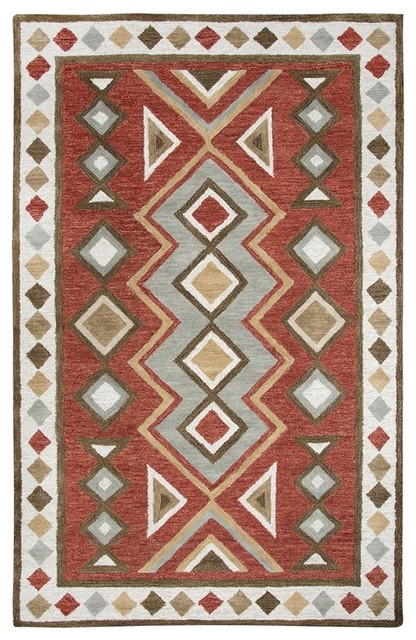 Rizzy Mesa MZ056B Red, 8' X 11' - Southwestern - Area Rugs - by Home ...