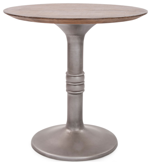 Distressed Farm House Round Bistro Table - Industrial - Indoor Pub And ...