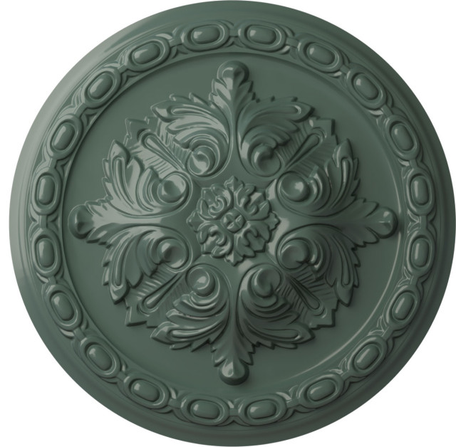 11 3/8"OD x 2"P Acanthus Ceiling Medallion - Victorian - Ceiling ...