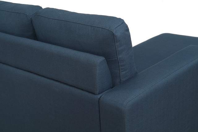 Joshua Sectional Chofa, Peacock Blue - Transitional - Sectional Sofas ...