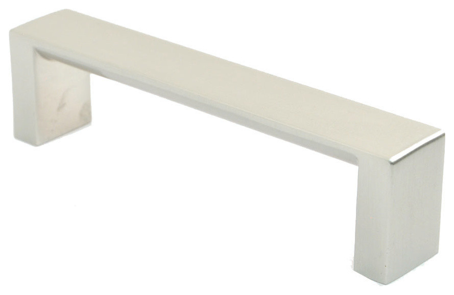 4" Modern Square Pull, Satin Nickel - Contemporary - Cabinet And Drawer ...