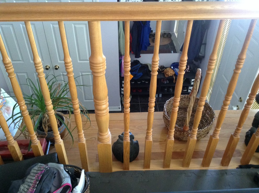 Paint or try to match? What do I do with natural oak railings?