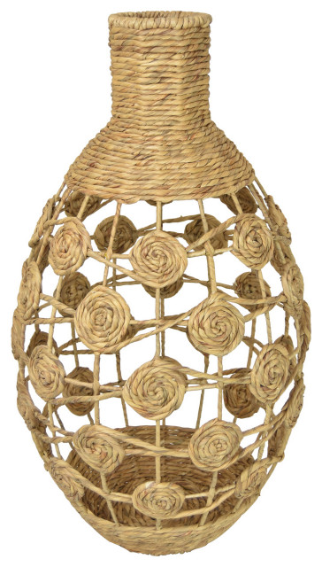 Plutus Brands Vase, Brown Natural Fiber - Tropical - Vases - by Plutus ...