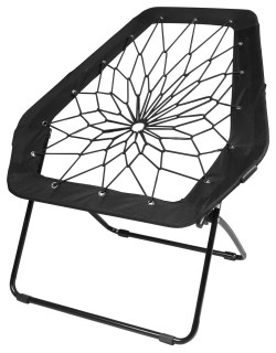 Zenithen Black Hexagon Bungee Chair For Dorm, Bed, Living Room, 32 ...