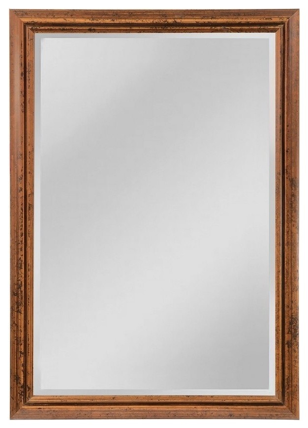 Groove Frame Beveled Wall Mirror, Extra Large - Transitional - Wall ...