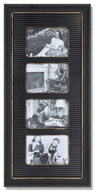 Collage Photo Frame 13.5"Lx28"H Iron/Wood - Transitional - Picture ...