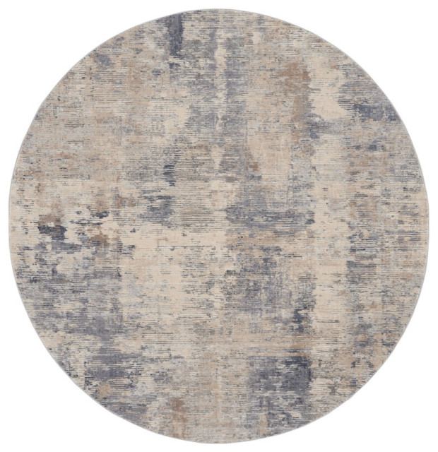 Nourison Rustic Tetures Round Area Rug, 5'3"xround - Contemporary ...