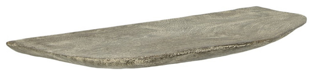 Floating Wall Shelf, Gray Stone, Small - Transitional - Display And ...