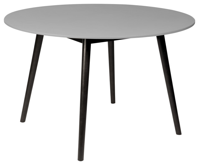 Sydney Outdoor Patio Round Dining Table in Dark Eucalyptus and Grey ...