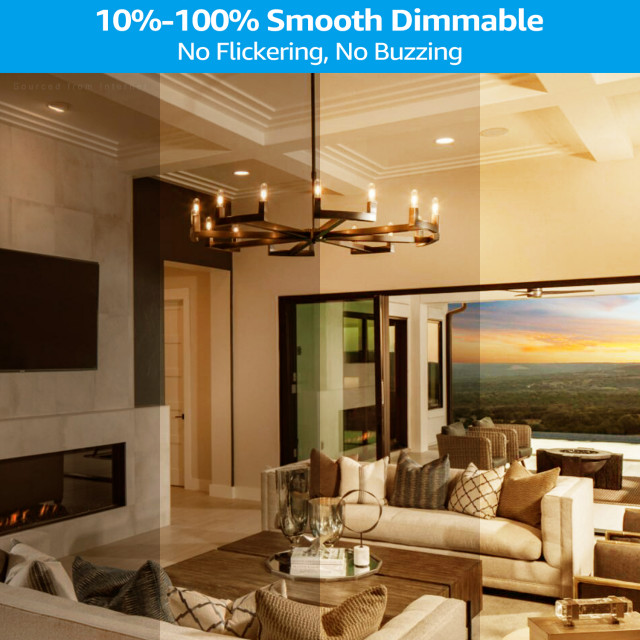 4W T45 Edison LED Bulb, 2200K T14 Filament Tubular Light Bulb, Set of ...