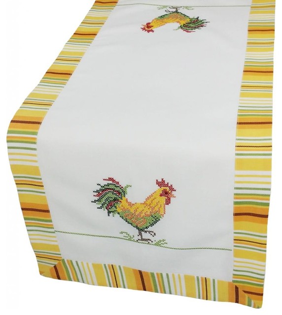 Rooster Table Runner, 15x72 - Farmhouse - Table Runners - by Xia Home ...