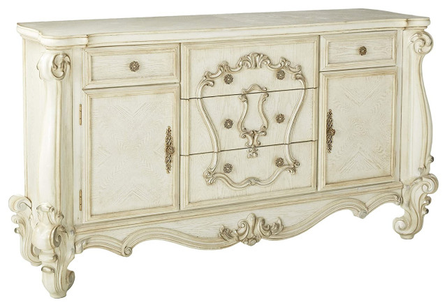 Unique Dresser, Double Design With Unique Carving and Side Cabinets ...