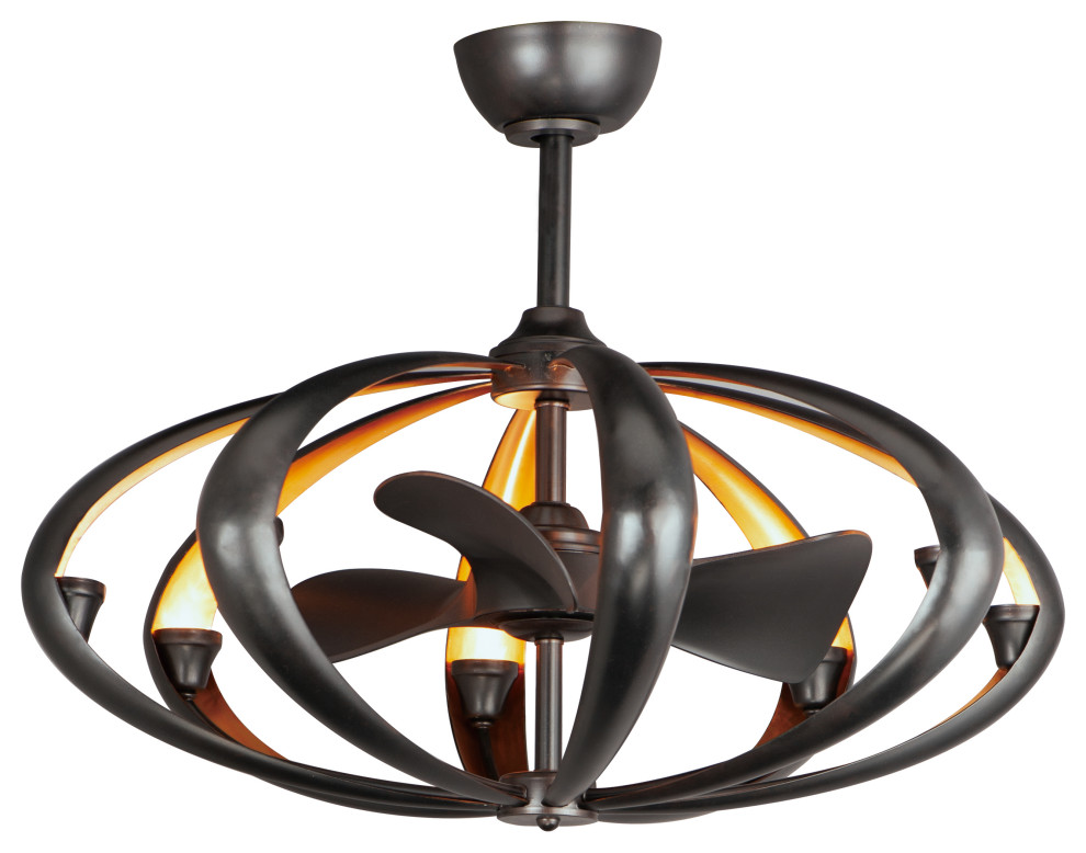 Ambience WiFi-enabled LED Fandelight, Gold Leaf - Transitional ...