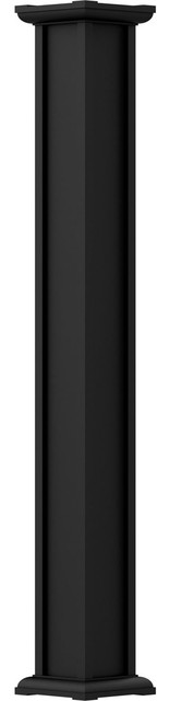 6" x 8' Endura-Aluminum Acadian Style Column, Square Shaft, Textured ...