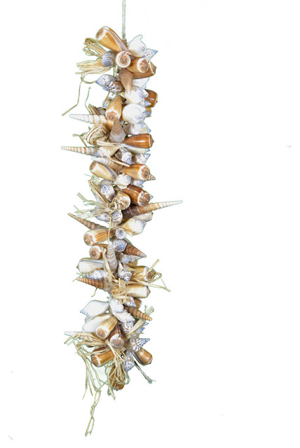 Natural Earth Colored Shell Garland - Beach Style - Wreaths And ...