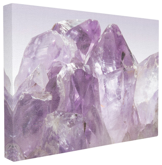 Amethyst Crystal Mountains Close Up Photograph I Stretched Canvas Wall ...