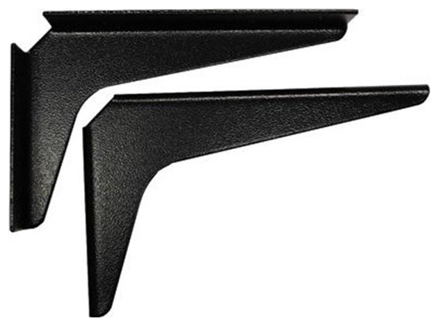 12 In. X 18 In. Work Station Brackets - Black, 12 In. X 18 In ...