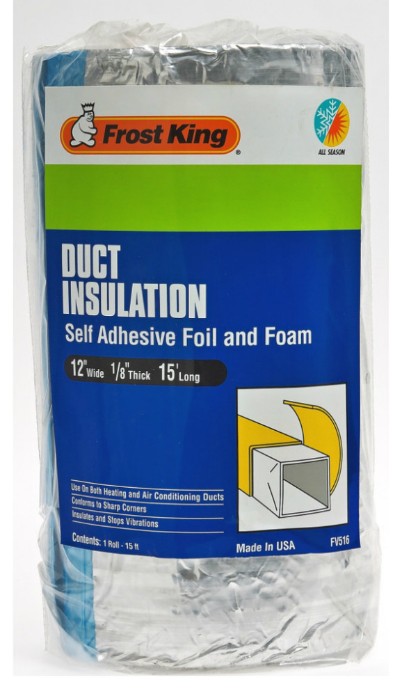 Frost King® FV516 Duct Insulation Self Adhesive Foil & Foam, 15' Long ...