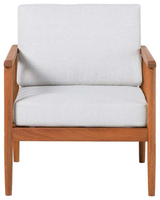 Pemberly Row Modern Outdoor Solid Wood Spindle Style Single Lounge ...